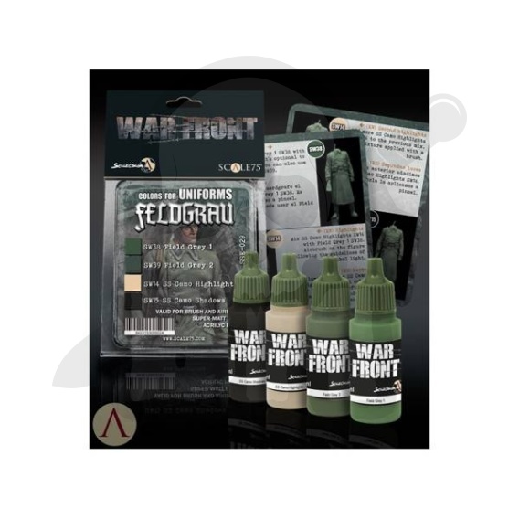 Battle-Models > Scale 75: Feldgrau Paint Set - zestaw 4 farb akrylowych